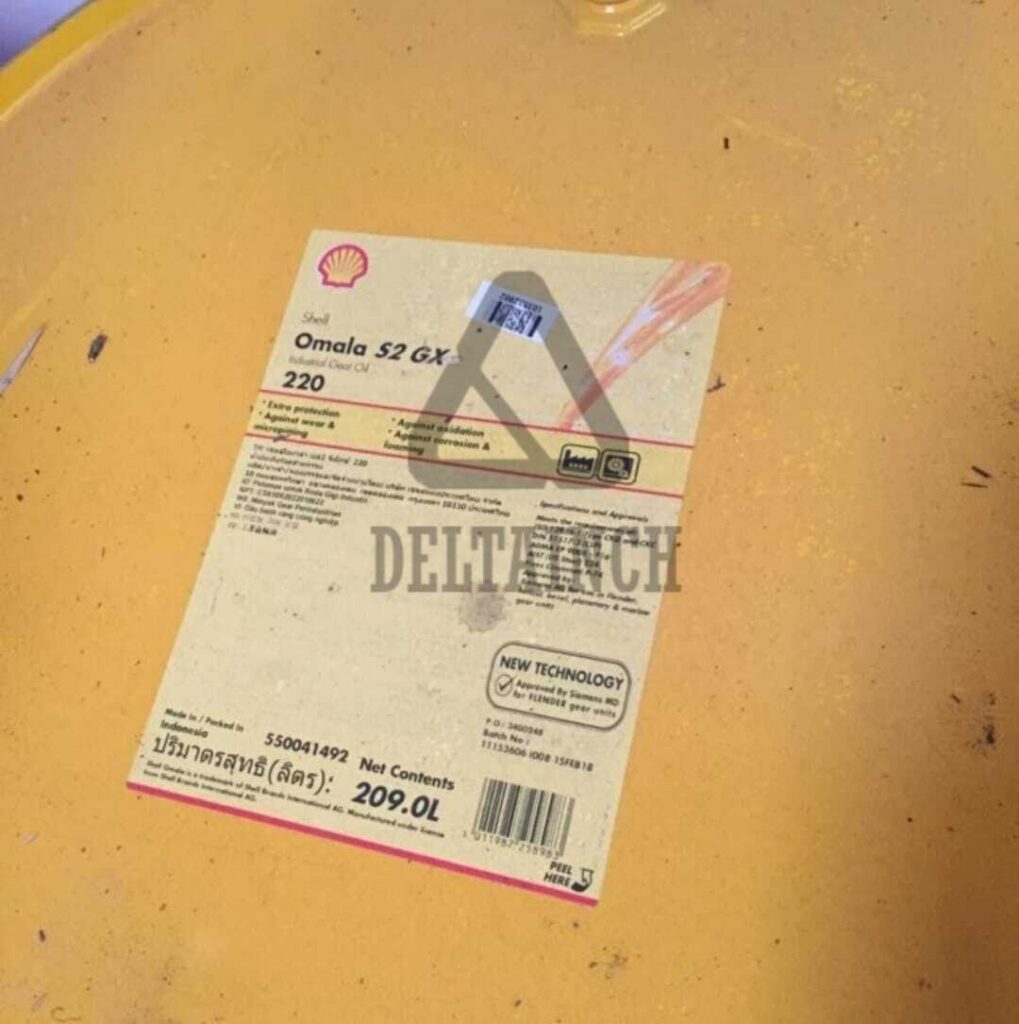 Shell Omala S2 GX 220 209L – Deltainch