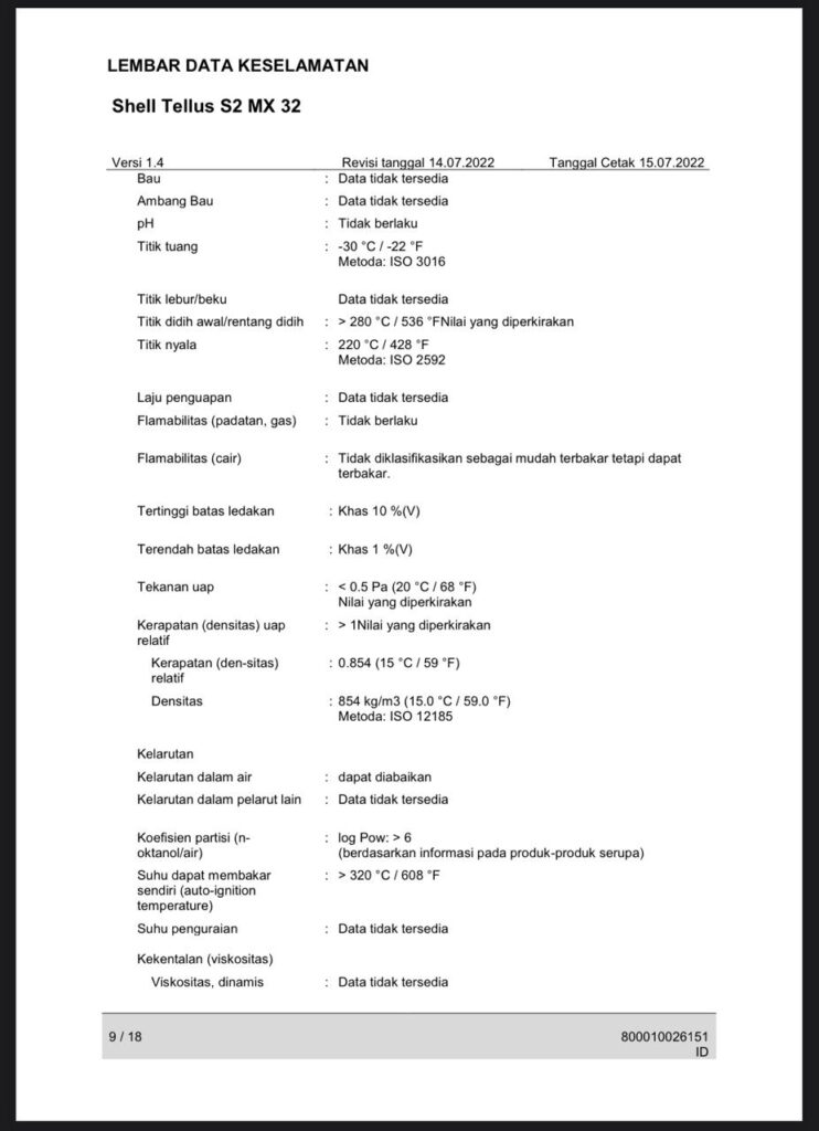 Shell Tellus S2 MX 32 209L – Deltainch