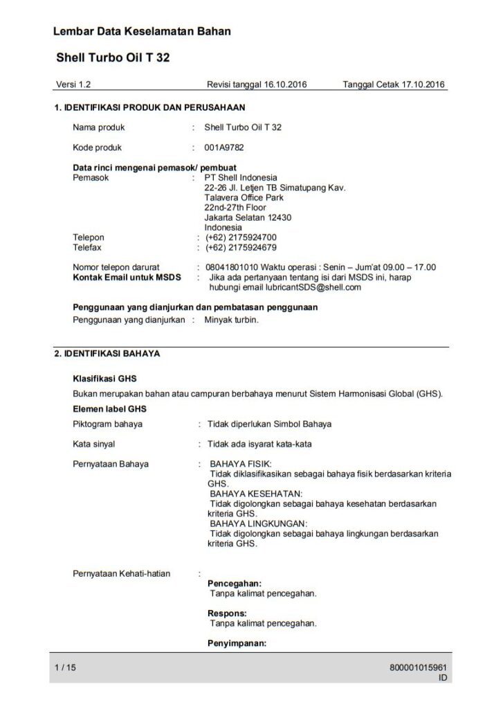 Shell Turbo T 32 209L – Deltainch